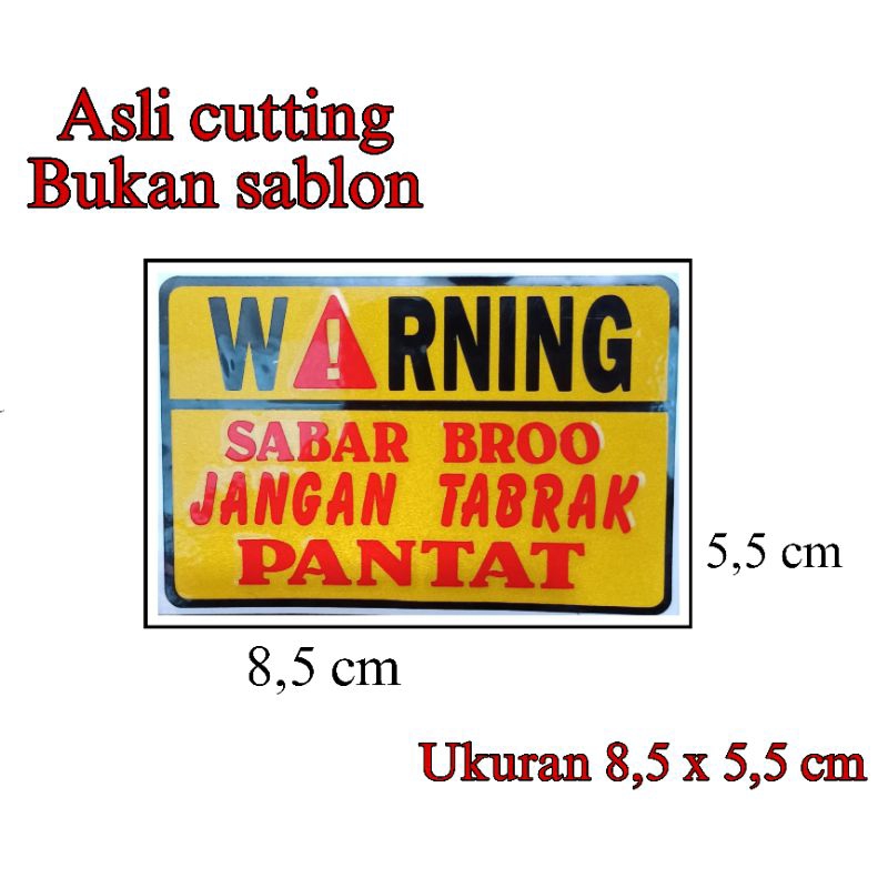 Jual Stiker Warning/Setiker sesuai Foto | Shopee Indonesia