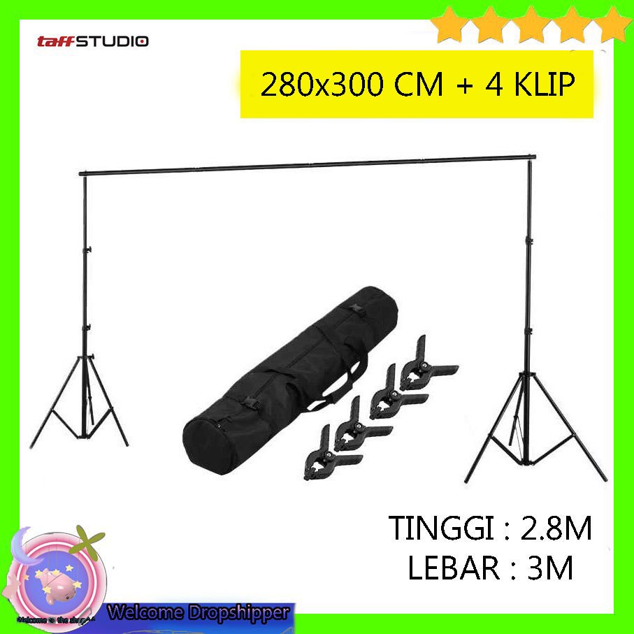 Jual Taffstudio Bracket Stand Tiang Backdrop Foto Studio Background 2 ...