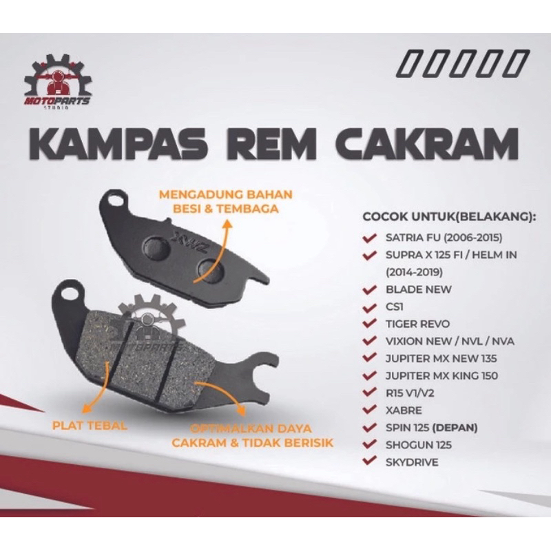 Jual KAMPAS REM BELAKANG SATRIA FU BLADE 125 VIXION NEW NVL NVA JUPITER MX 135 KING R15 V2 XABRE ...