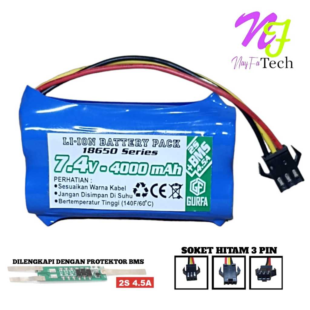 Jual Baterai Speaker/ Baterai RC/ Eleiktronik Lainnya 2X 18650-2S ...