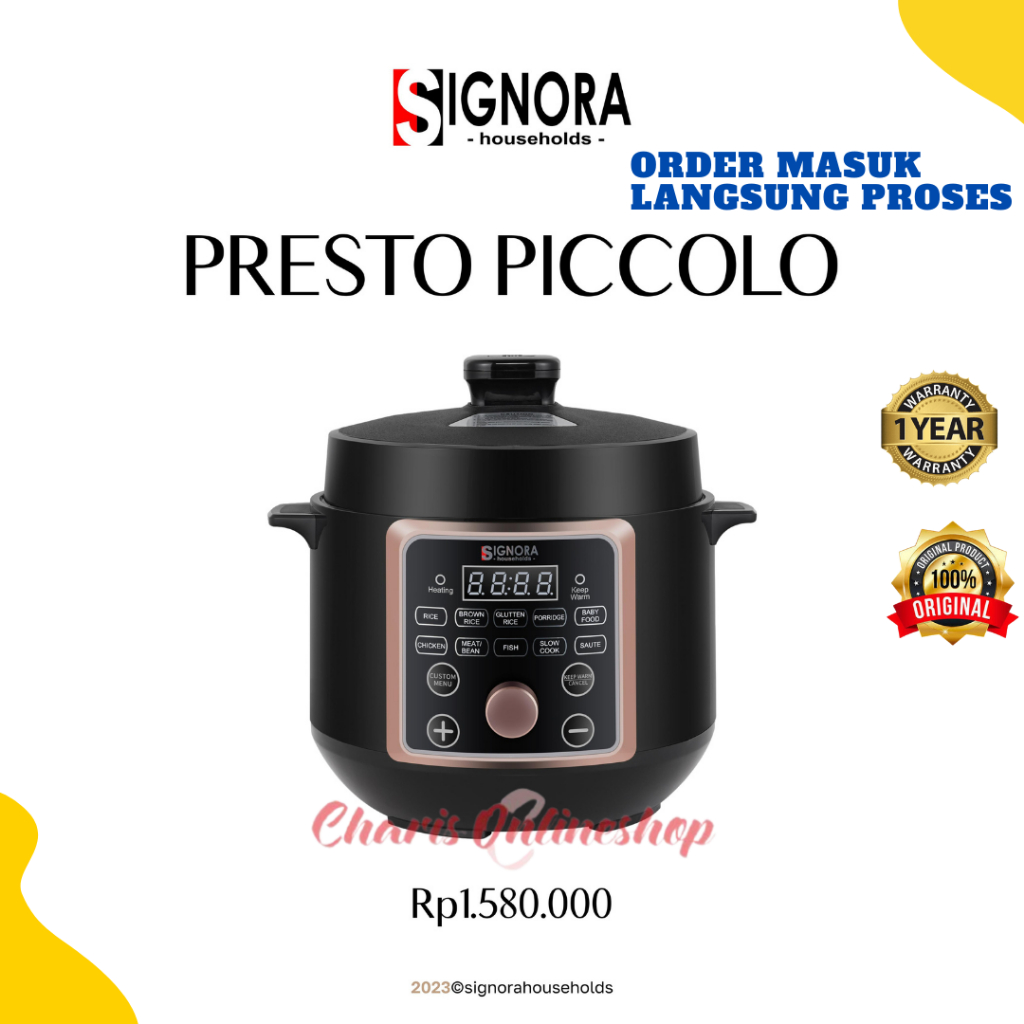 Jual SIGNORA | Presto Piccolo 3 Liter High Pressure Cooking [AGEN RESMI ...
