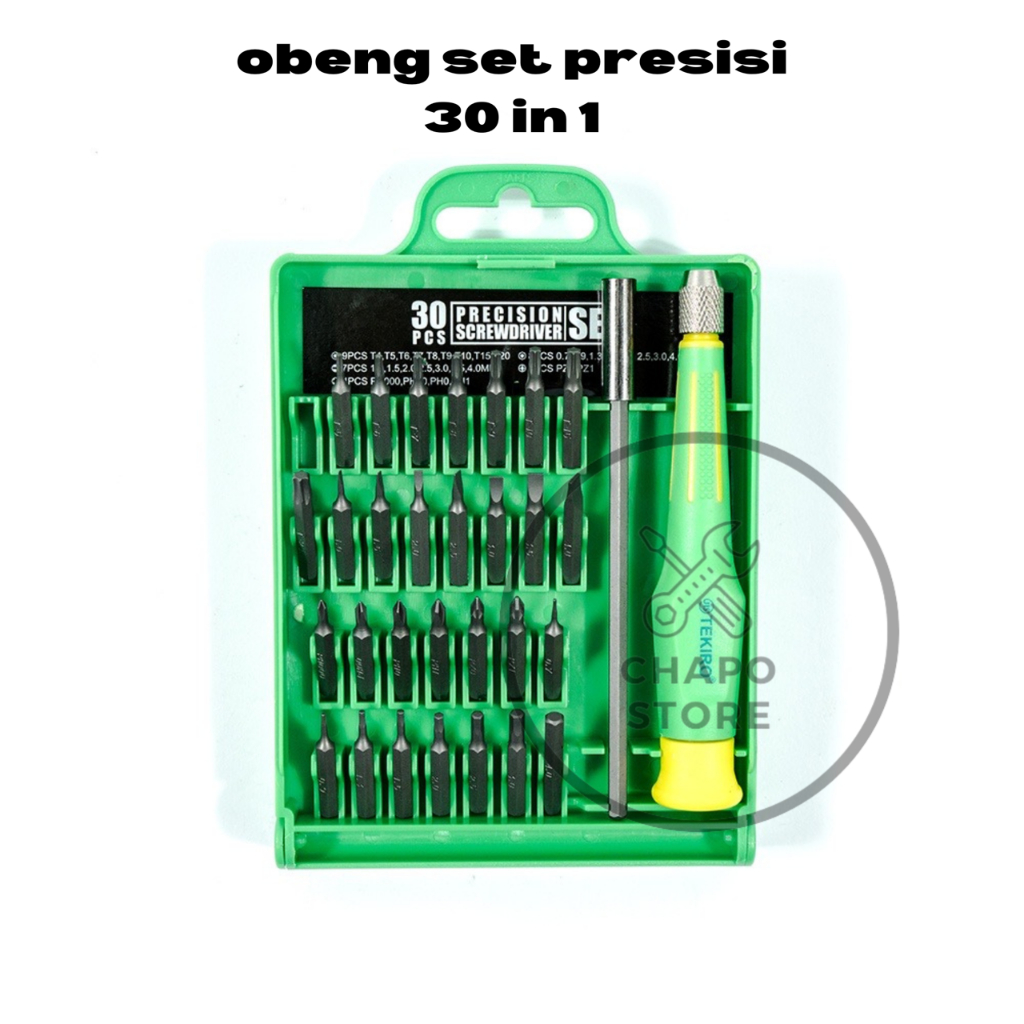 Jual Tekiro obeng set presisi 30pcs obeng kacamata hp jam laptop notebook obeng insulasi ...