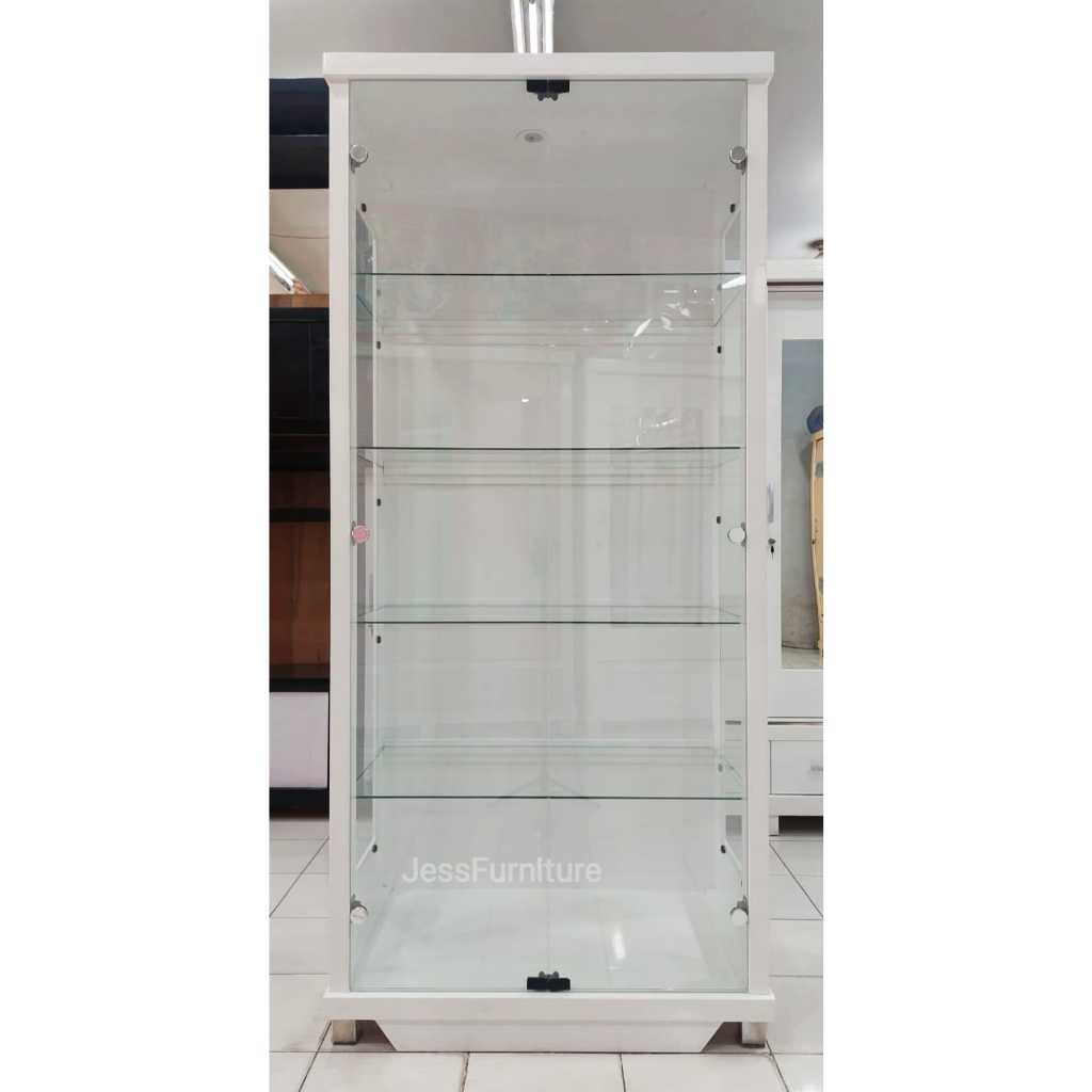 Jual Lemari Full Kaca 2Pintu , Lemari Kaca 2Pintu Kaki Stainless ...