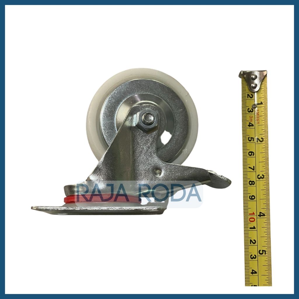 Jual Roda Nilon Putih Rem 3 Inch Nylon Castor 3" Trolley Troli Steling ...