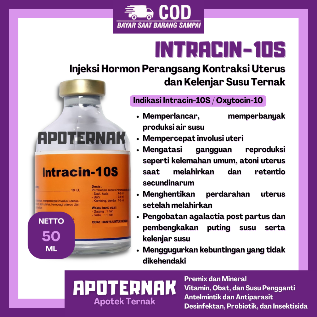 Jual INTRACIN 10S 50ml - Hormon oksitosin mempercepat Kontraksi rahim ...