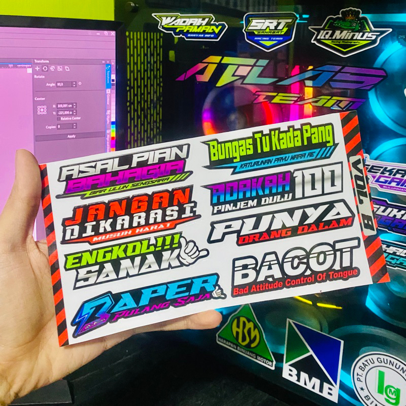 Jual Stiker/sticker VOL8 Viral Kata Racing Keren | Shopee Indonesia