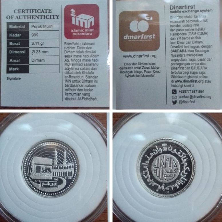Jual Harga Spesial Dirham IMN 3.11gr berserifikat (original) | Shopee ...