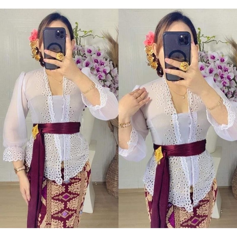 Jual KEBAYA BORDIR F4 || Kebaya Bali Modern || Kebaya Bali Kekinian ...