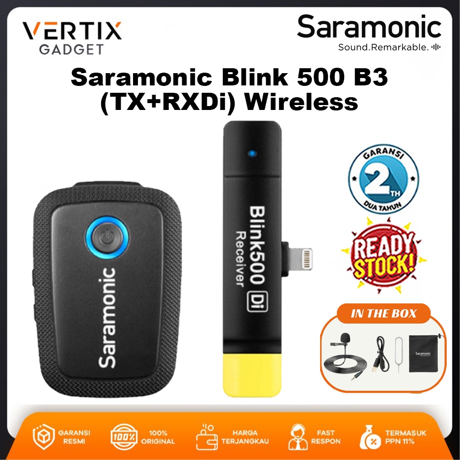Jual Saramonic Blink 500 B3 (TX+RXDi) Wireless Microphone | Shopee ...