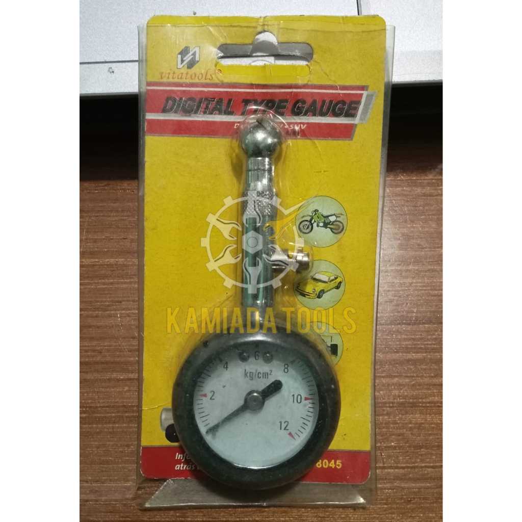 Jual Ukuran Angin Ban/Alat Ukur Anging Ban/Type Gauge VITATOOLS/NANKAI | Shopee Indonesia