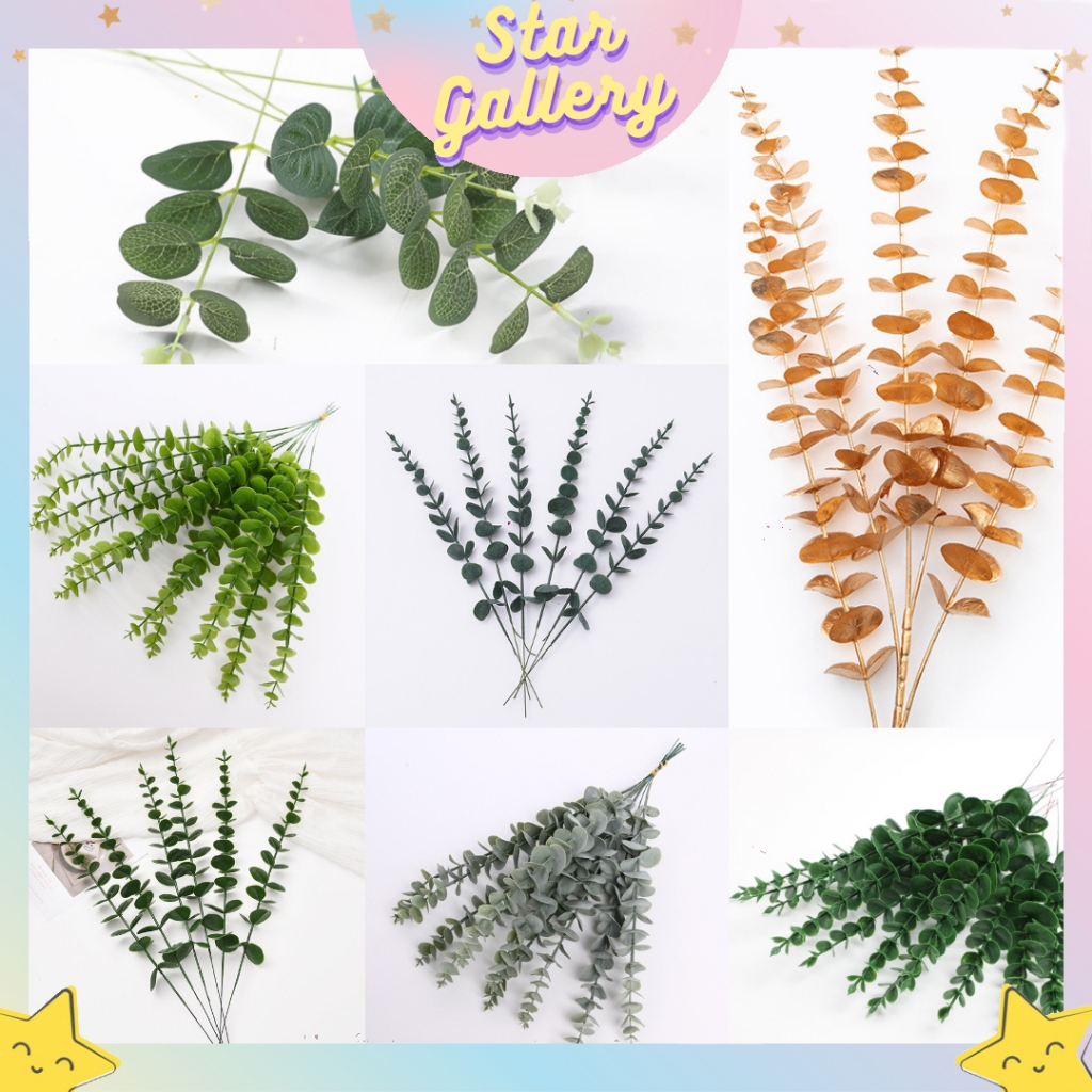 Jual Bunga Daun Eucalyptus Tangkai Daun Dollar Artificial Dekorasi ...