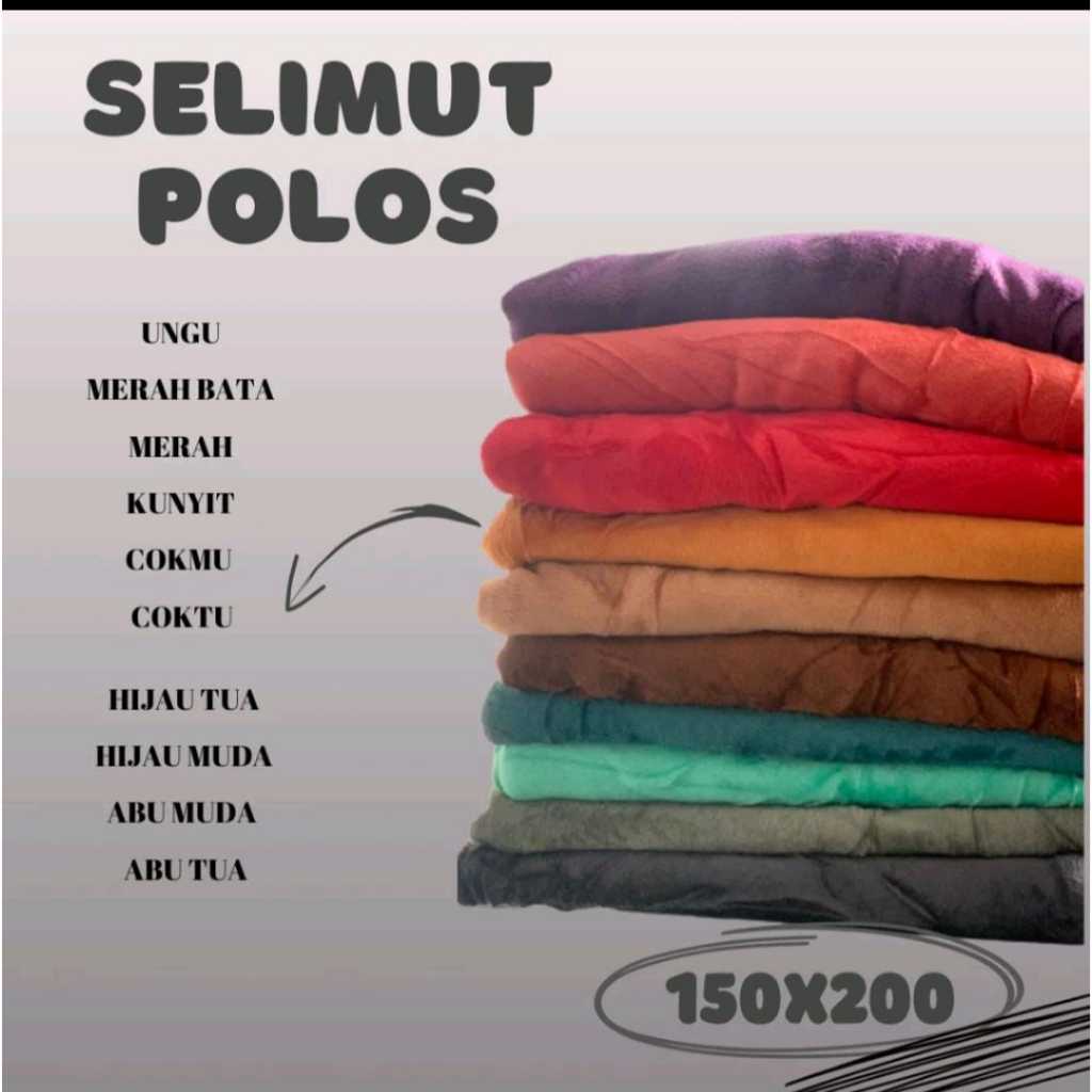 Jual Selimut Polos | Selimut Bulu | Selimut Dewasa | Selimut 150X200 ...