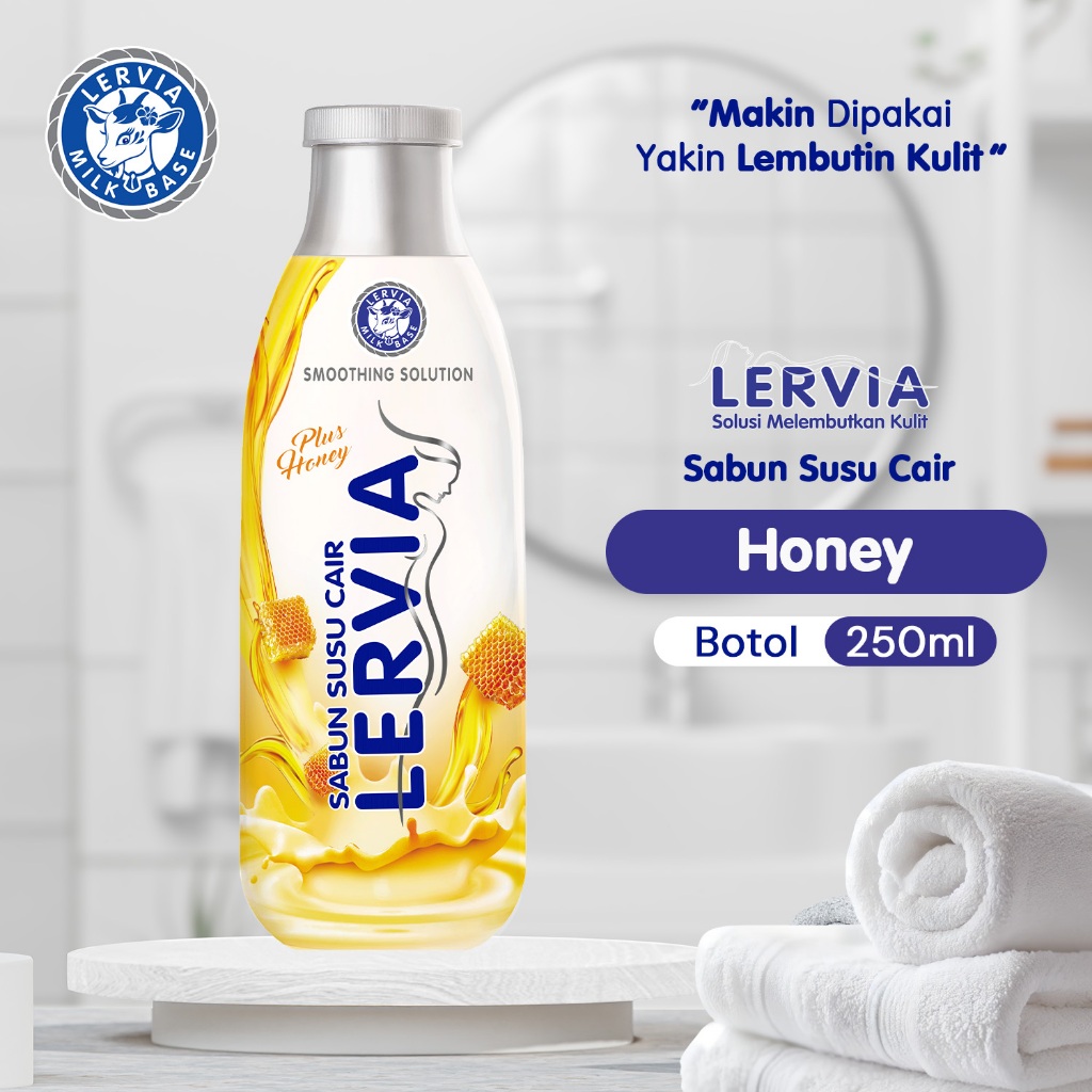 Jual LERVIA Sabun Susu Cair Plus Honey 250mL | Shopee Indonesia