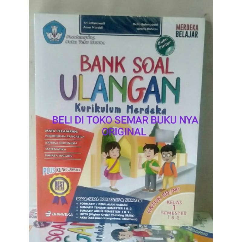 Jual BUKU BANK SOAL ULANGAN KLS 1 SD MI KURIKULUM MERDEKA SEMESTER I DAN 2 | Shopee Indonesia