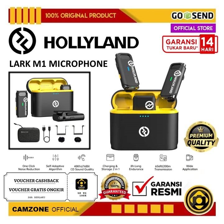 Jual Hollyland LARK M1 DUO 2-Person Wireless Microphone System (2.4 GHz) - GARANSI RESMI ...