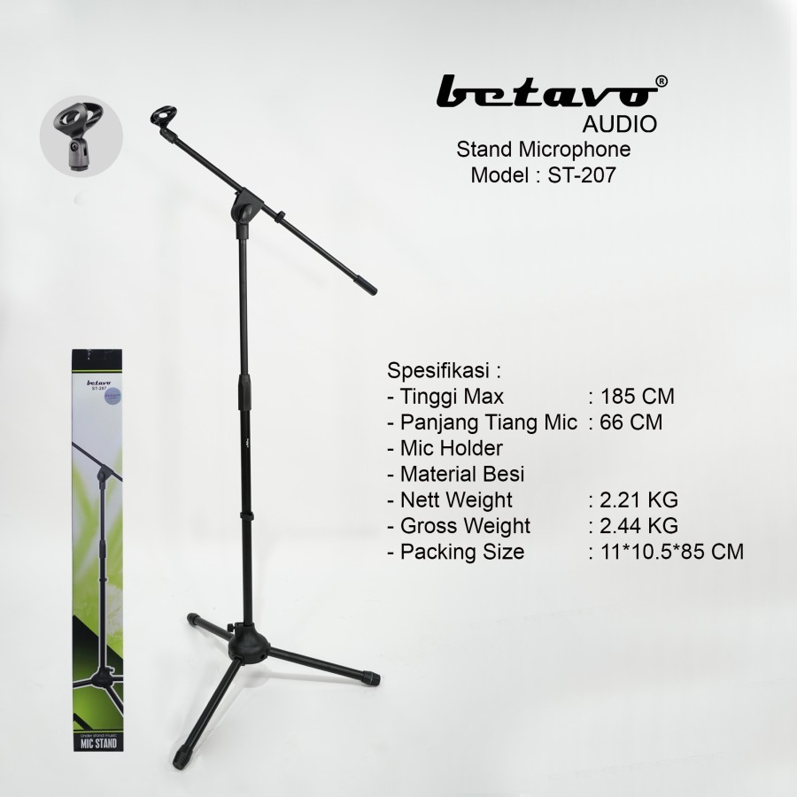 Jual Stand Microphone Betavo Original ST 207 / ST207 | Shopee Indonesia