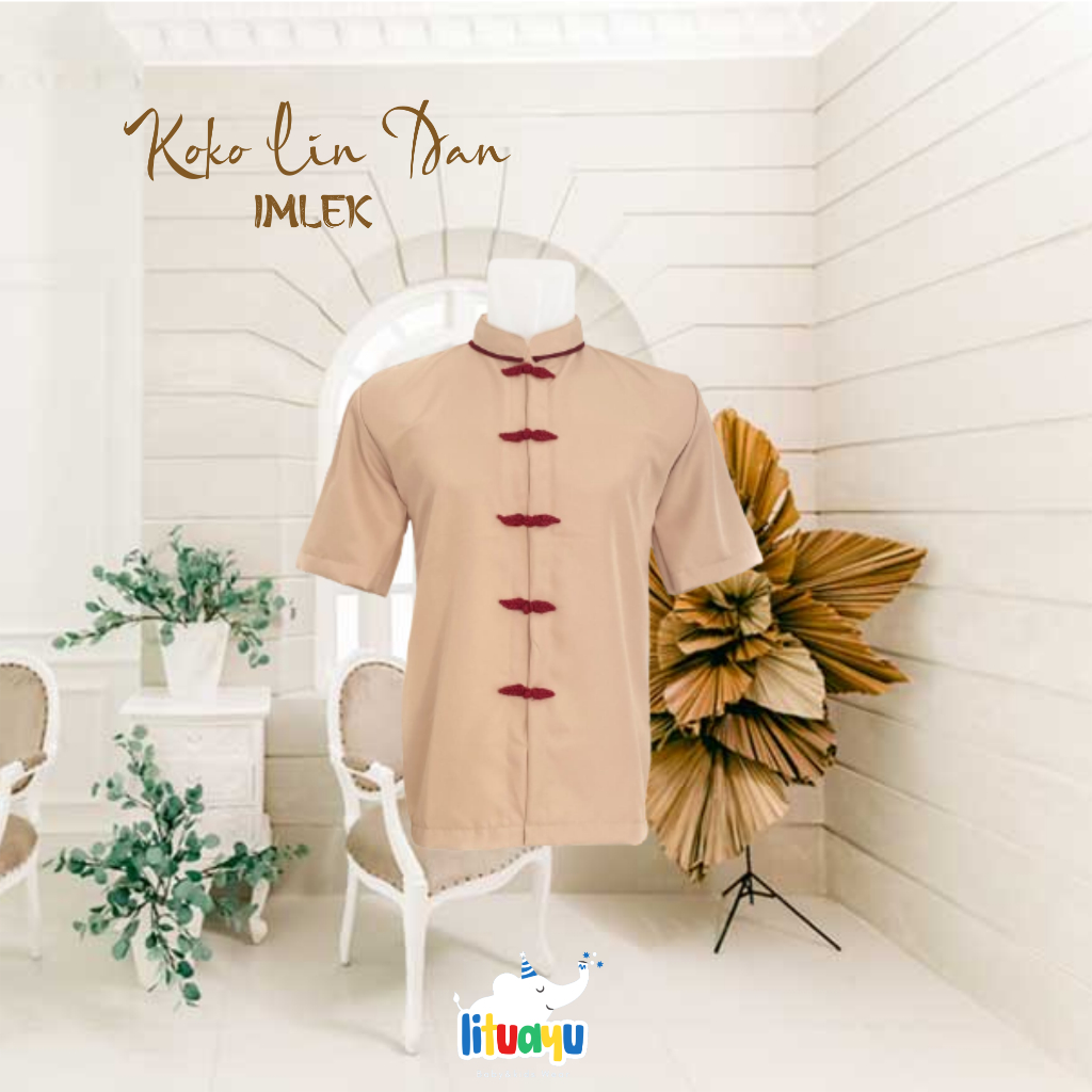 Jual Koko Cheongsam Baju Imlek Lin Dan Anak Laki-Laki Dan Dewasa Cream | Shopee Indonesia