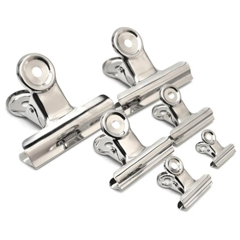 Jual HD Silver Metal Bulldog Clip/Jepitan Dokumen Kertas/Binder Clip ...