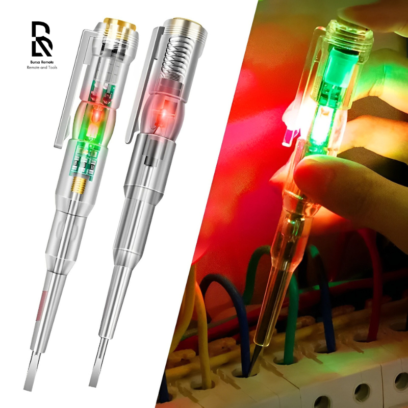 Jual obeng tespen listrik paling kuat/taspen cek kabel putus dual led ...