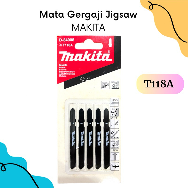 Jual Makita Mata Gergaji Jigsaw T118A | Makita Jigsaw Blade T118A ...