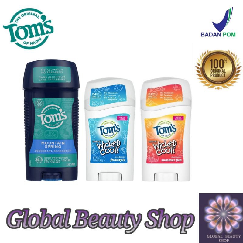 Jual Tom's Deodorant - Mountain Spring - Wicked Cool (Freestyle ...