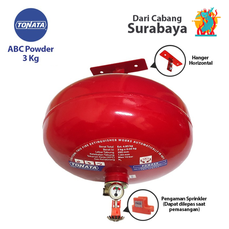 Jual Automatic Thermatic Pemadam Api Otomatis / ABC Powder 3 kg Tonata ...