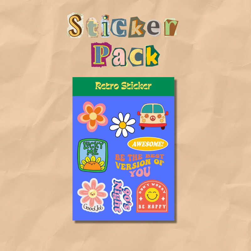 Jual STICKER PACK RETRO [MOHON BACA DESKRIPSI SEBELUM CHECKOUT ...