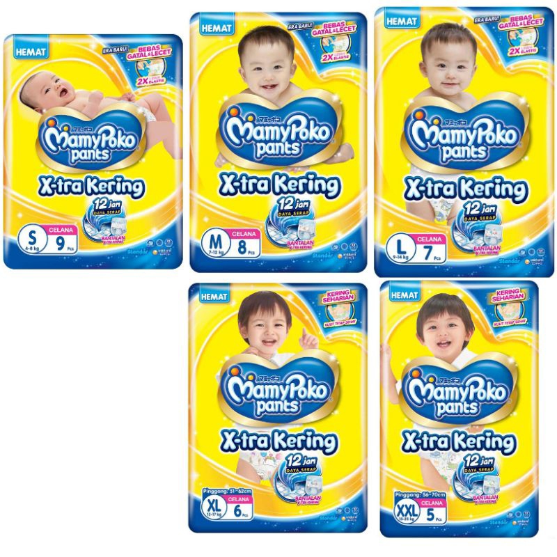 Jual Mamy Poko Pants Standar popok celana S M L XL XXL | Shopee Indonesia