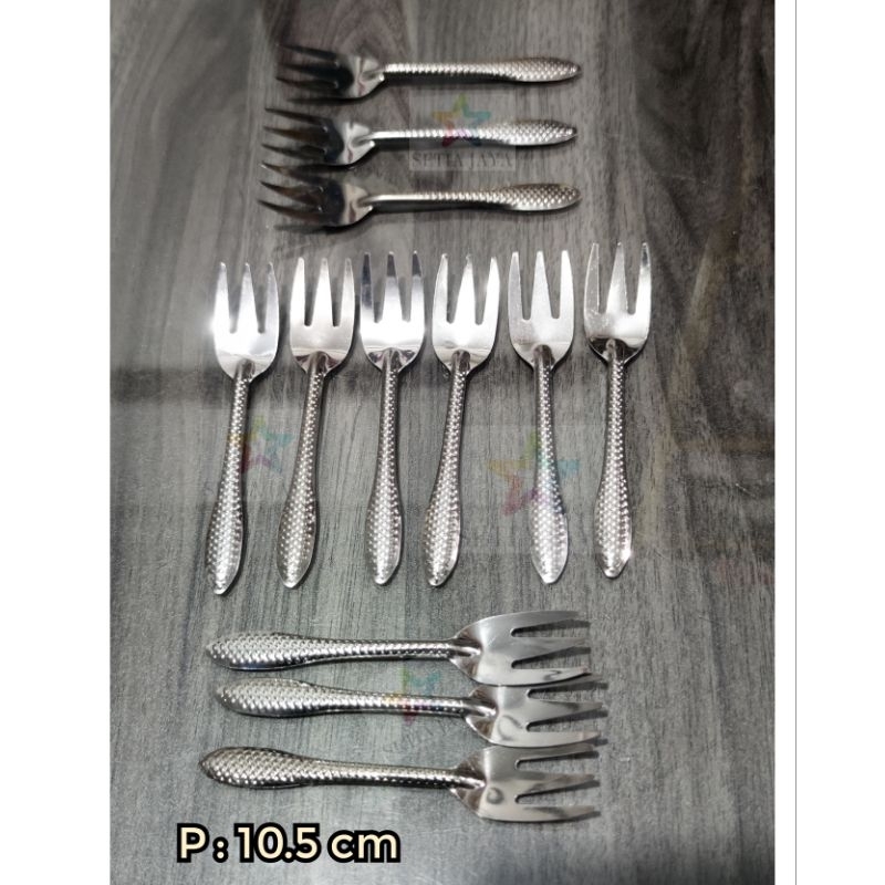 Jual GARPU KUE STAINLESS ISI 12 PCS / GARPU MINI / GARPU MINI ULIR ...