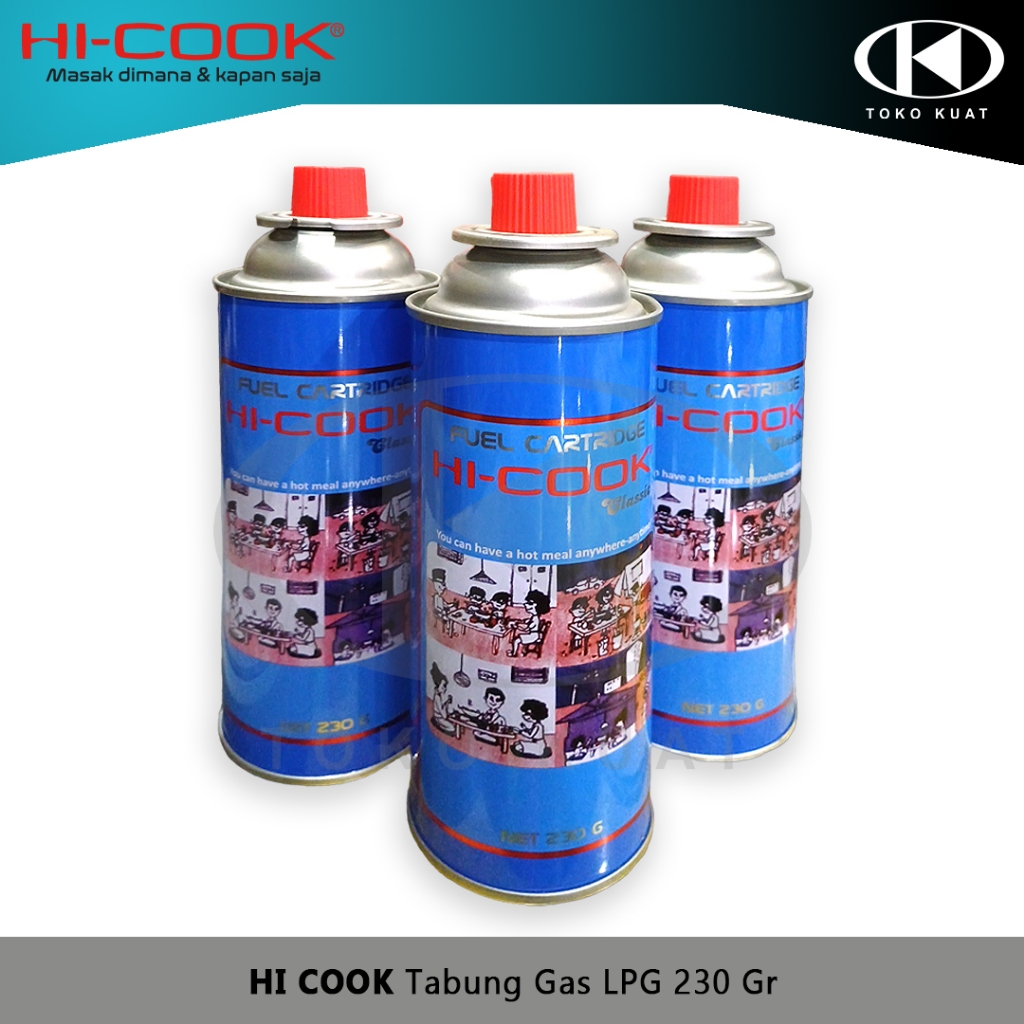 Jual HI COOK Gas LPG Kaleng 230 Gr / Fuel Cartridge / Gas Camping ...