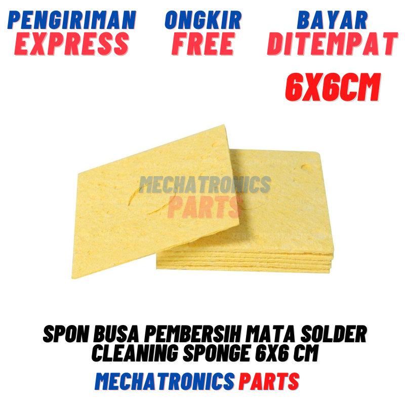 Jual 2 Buah SPON BUSA PEMBERSIH MATA SOLDER CLEANING SPONGE UKURAN 6 X ...