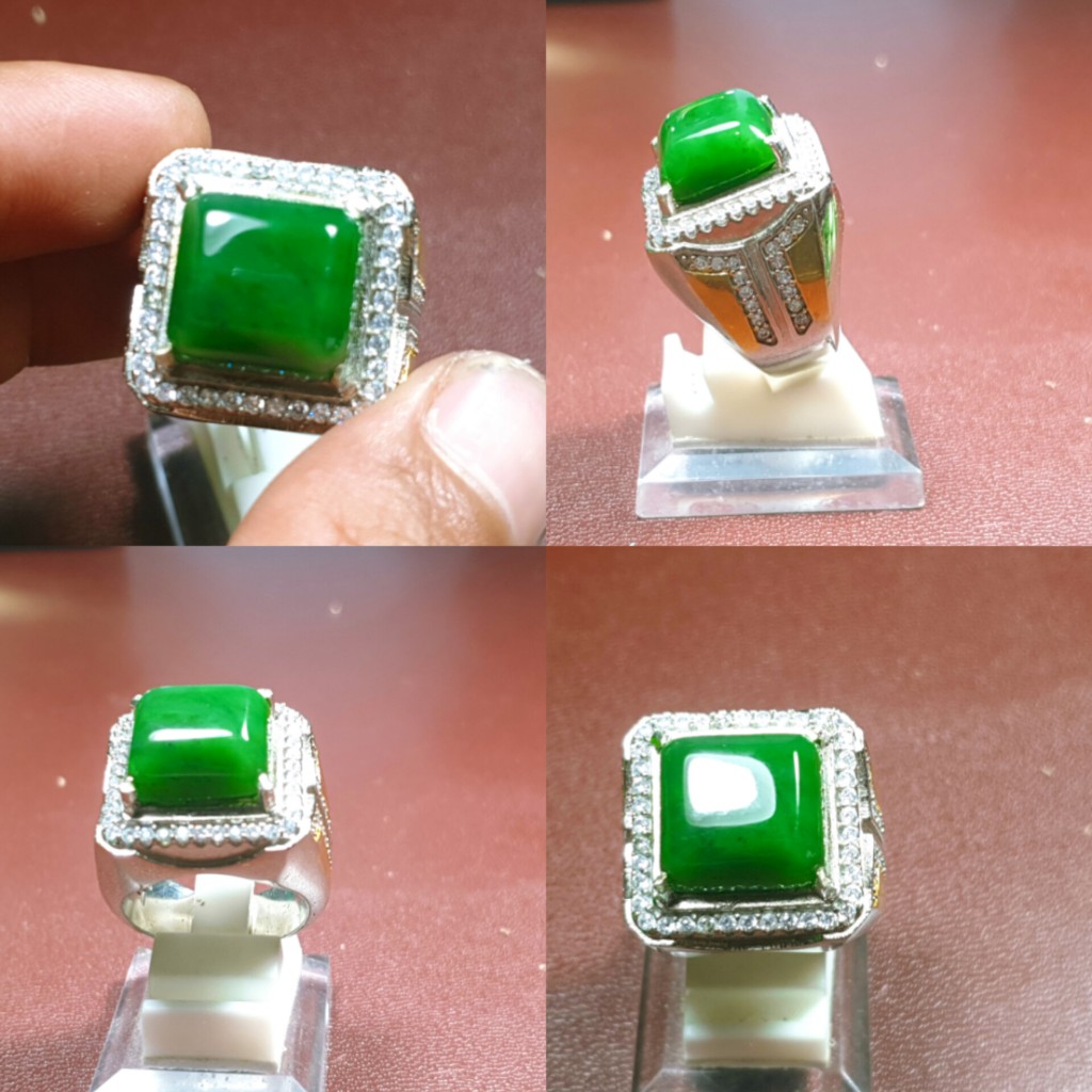 Jual BATU GIOK NEPHRITE JADE POLOS PETAK NO1 | Shopee Indonesia