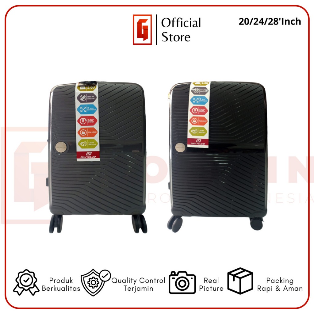 Jual Navy Club Original Koper 28 Inch Size Bagasi TSA Lock Double ...