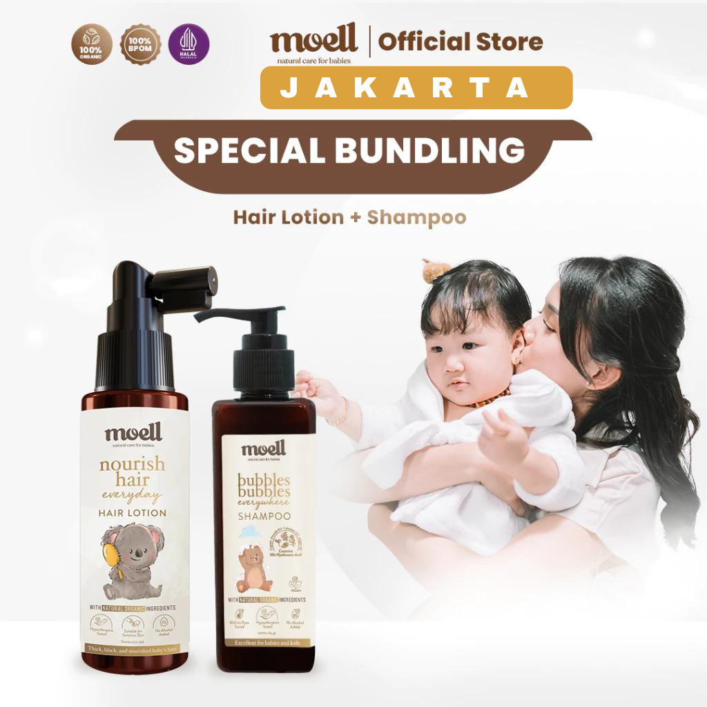 Jual MOELL Bundling Hair Lotion 100ml dan Shampo 185gr | Penyubur ...