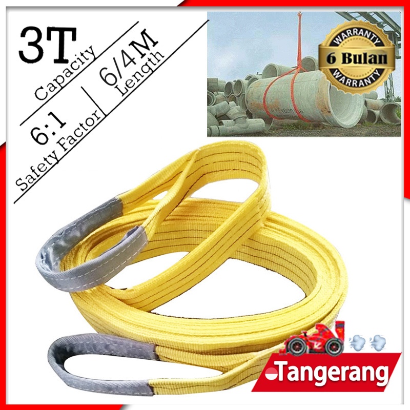 Jual Sling Belt / Webbing Sling 3 Ton X 4 Meter & 3 Ton X 6 Meter ...