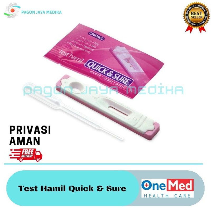 Jual ONEMED QUICK&SURE Alat Tes Kehamilan Cepat Test Pack Cek Hamil ...
