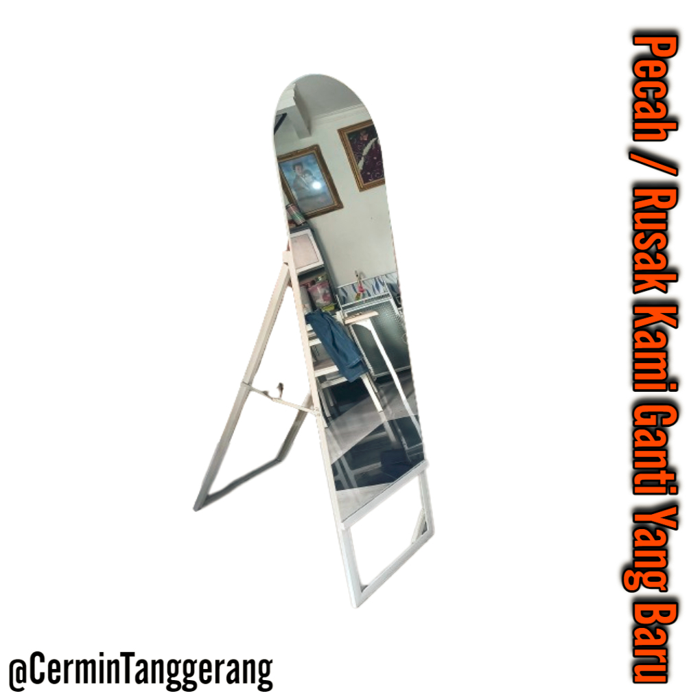 Jual Standing Mirror / Cermin Berdiri Model Oval Variant Ukuran Full ...