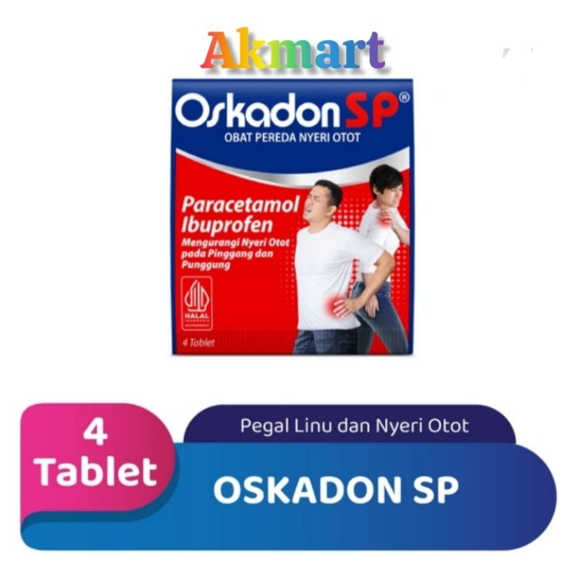 Jual Oskadon SP obat pegel linu nyeri otot (1 strip isi 4 tablet ...