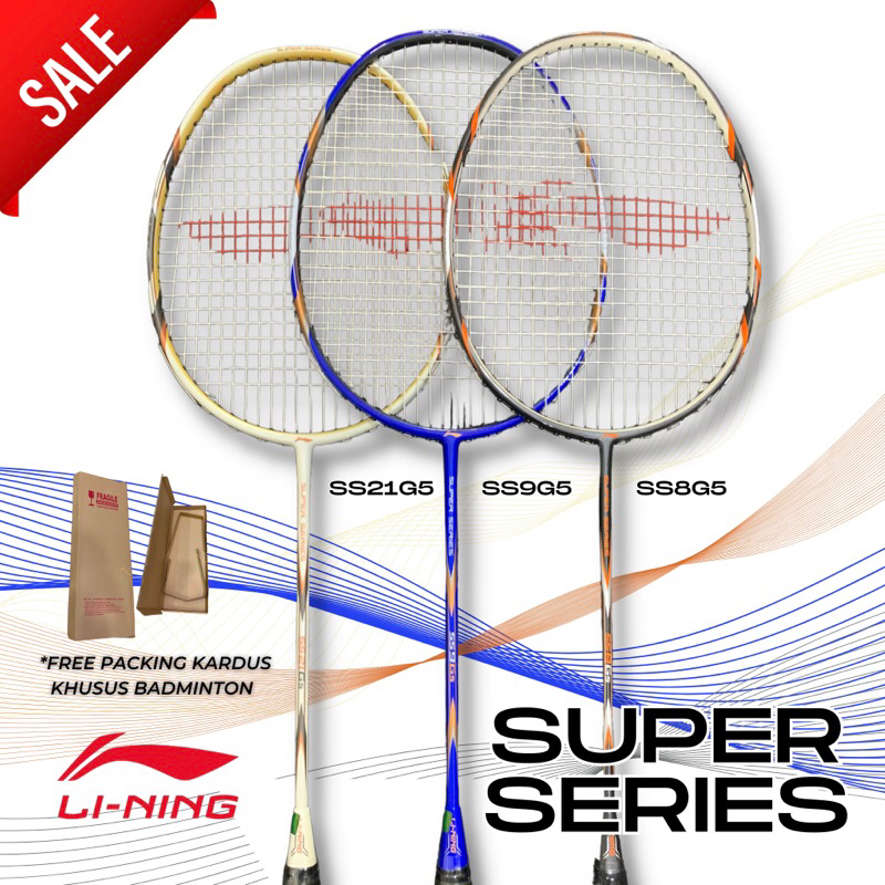 Jual Raket Badminton LINING SUPER SERIES SS8G5 SS9G5 SS21G5 ORIGINAL Li ...