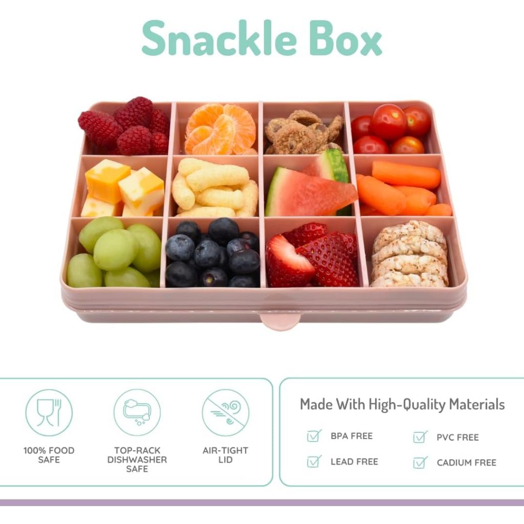 Jual MElii Baby Snackle Box - Divided Snack Container - Food Storage ...