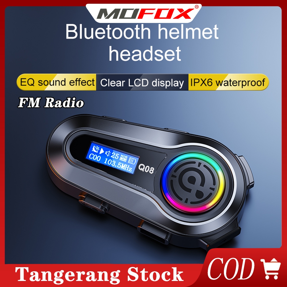 Jual 【Ready Stock】MOFOX Q08 Headset Helm Bluetooth Y10 HeadPhone Helm Bluetooth Helm Sepeda ...