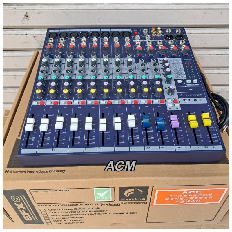 Jual MIXER SOUNDCRAFT EFX8 EFEK LEXICON MIXER 8 CHANNEL EFX 8 | Shopee ...