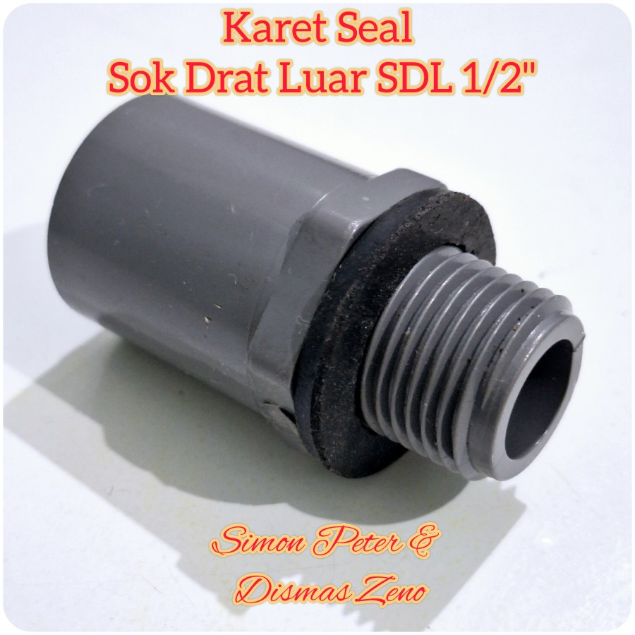 Jual Karet Seal Datar Sok Drat Luar SDL 1/2" inch Rubber Seal Flat O ...