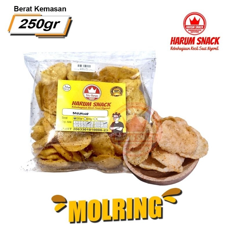 Jual MOLRING (CIMOL KERING) PEDAS 250 Gram [Harum Snack Official ...