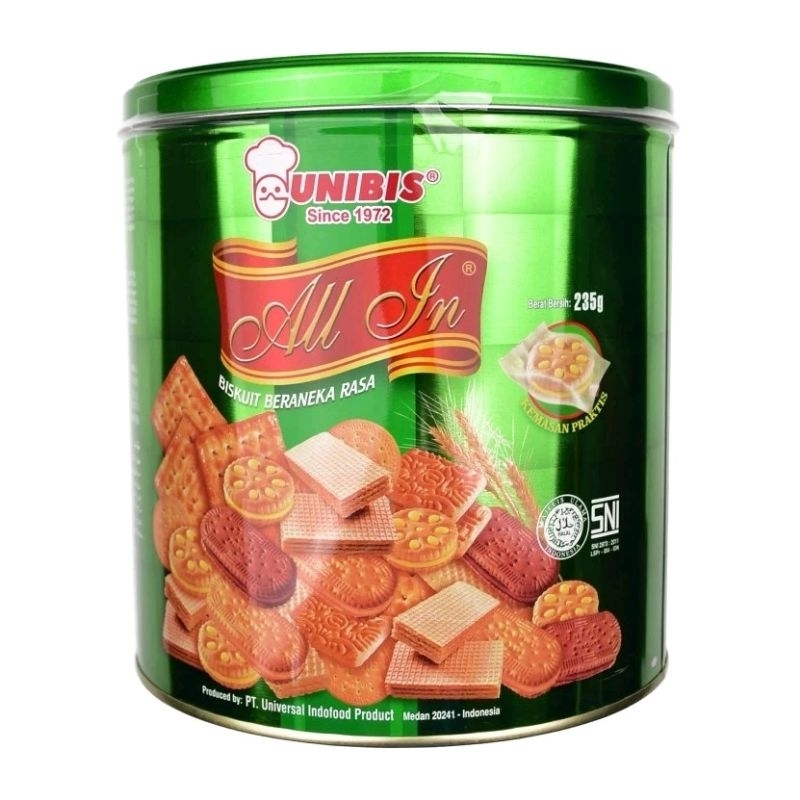 Jual UNIBIS ALL IN ASSORTED BISCUIT 235 GR roti kaleng | Shopee Indonesia