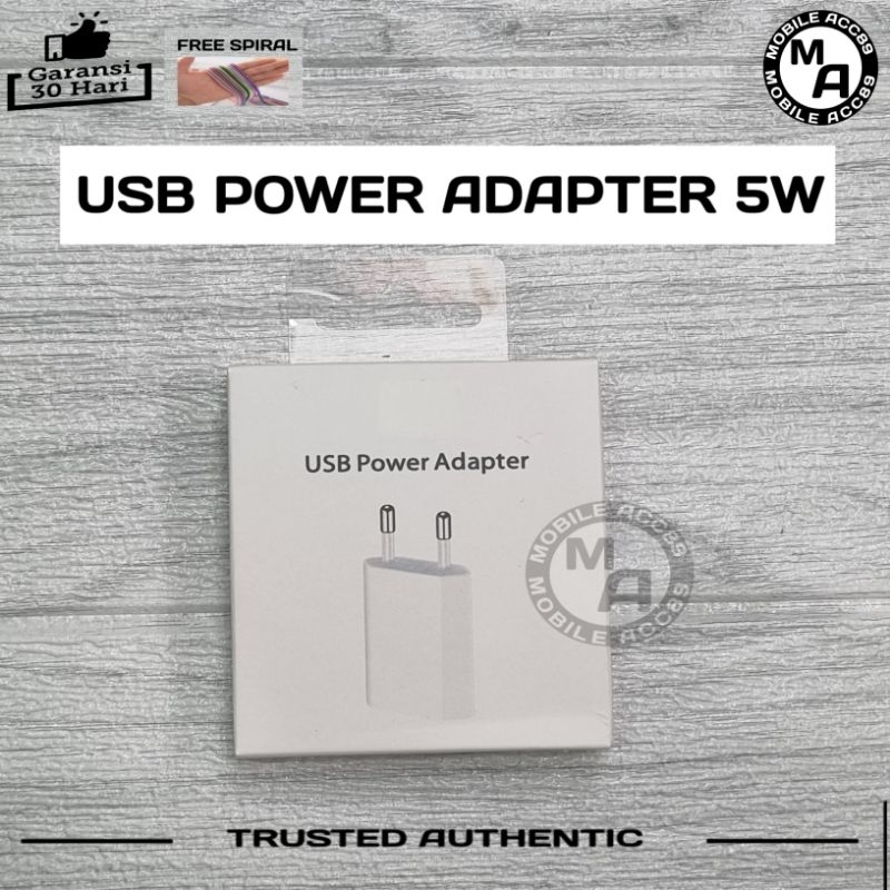 Jual USB POWER ADAPTOR 5W - ADAPTER USB IP - KEPALA ADAPTER IPHONE ...