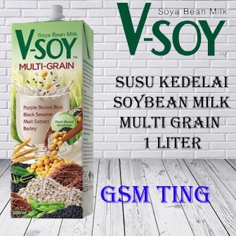 Jual Kir!m L@ngsung Vsoy Susu Kedelai Original / Multi Grain | V-soy Soya Milk 1 Liter UHT New ...