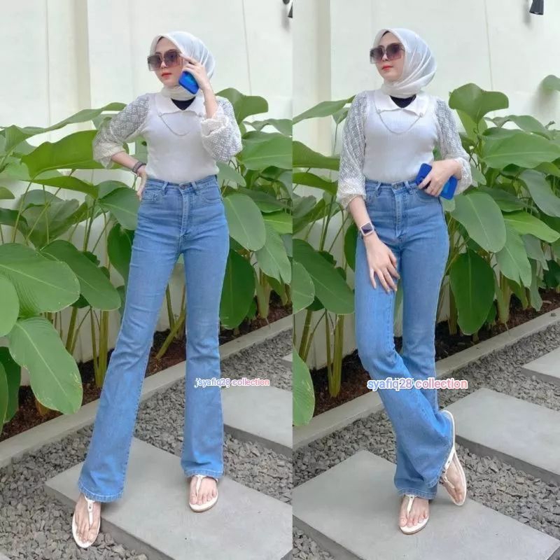 Jual HW Cutbray Jeans Wanita - Celana Cutbray Strecht Kekinian ...