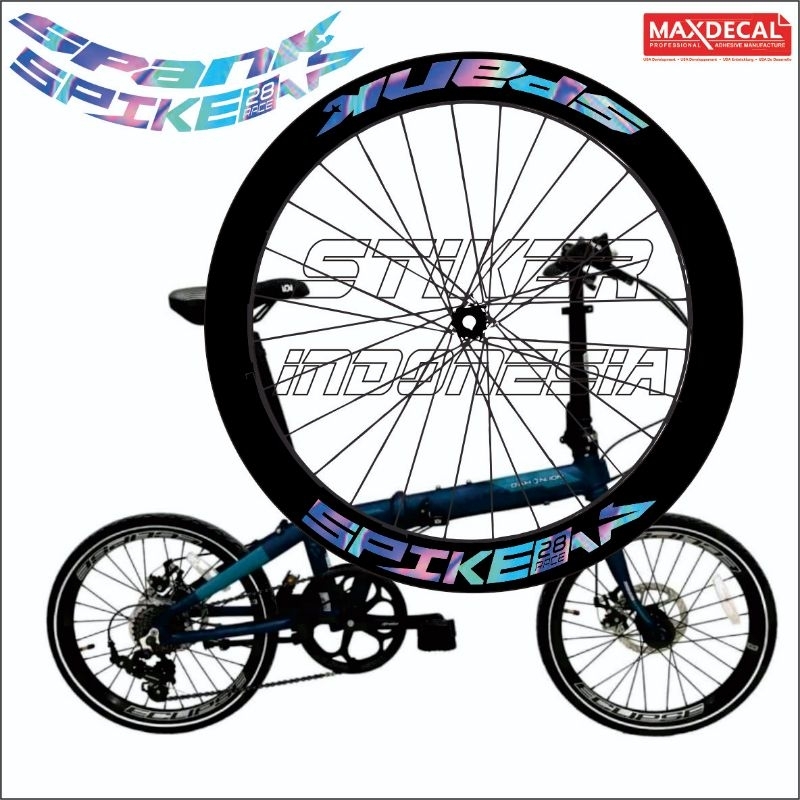 Jual sticker velg sticker rims sepeda lipat folding harga perbiji SPUNK ...