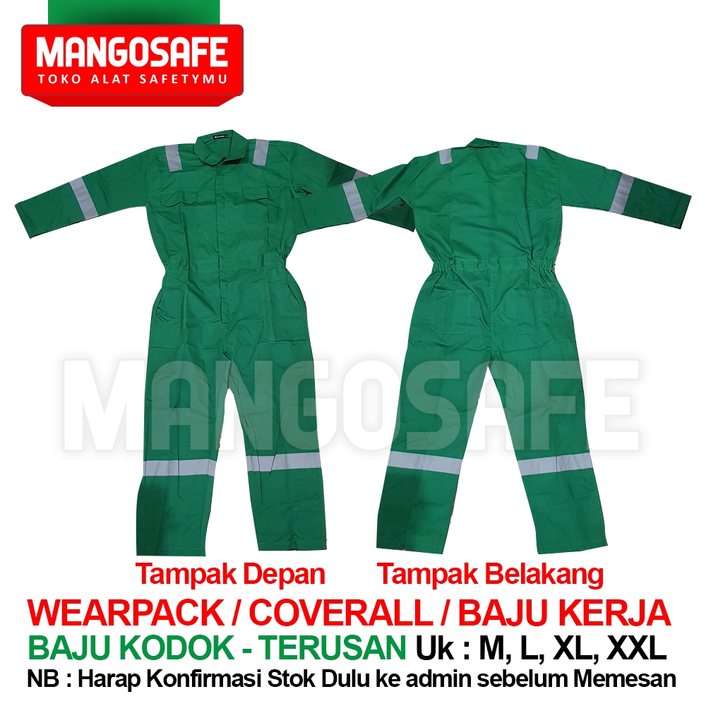 Jual Wearpak Baju Terusan Warna Orange Merah Biru Gelap Dongker BCA ...